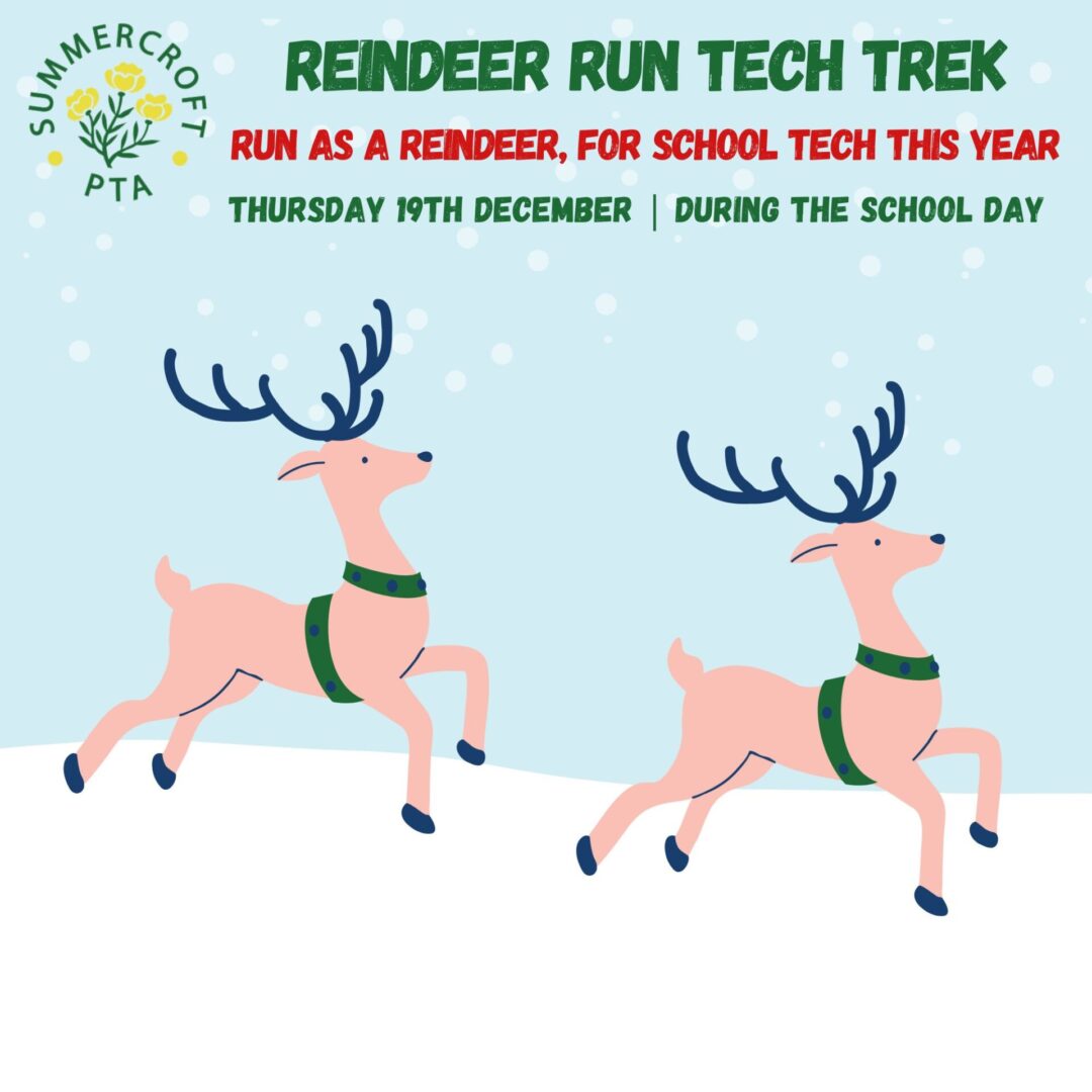 REINDEER RUN TECH TREK: Run as a Reindeer for School Tech this Year ...